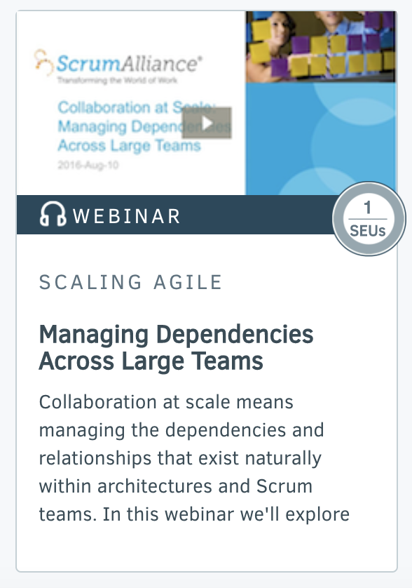 Managing Dependencies in Scrum