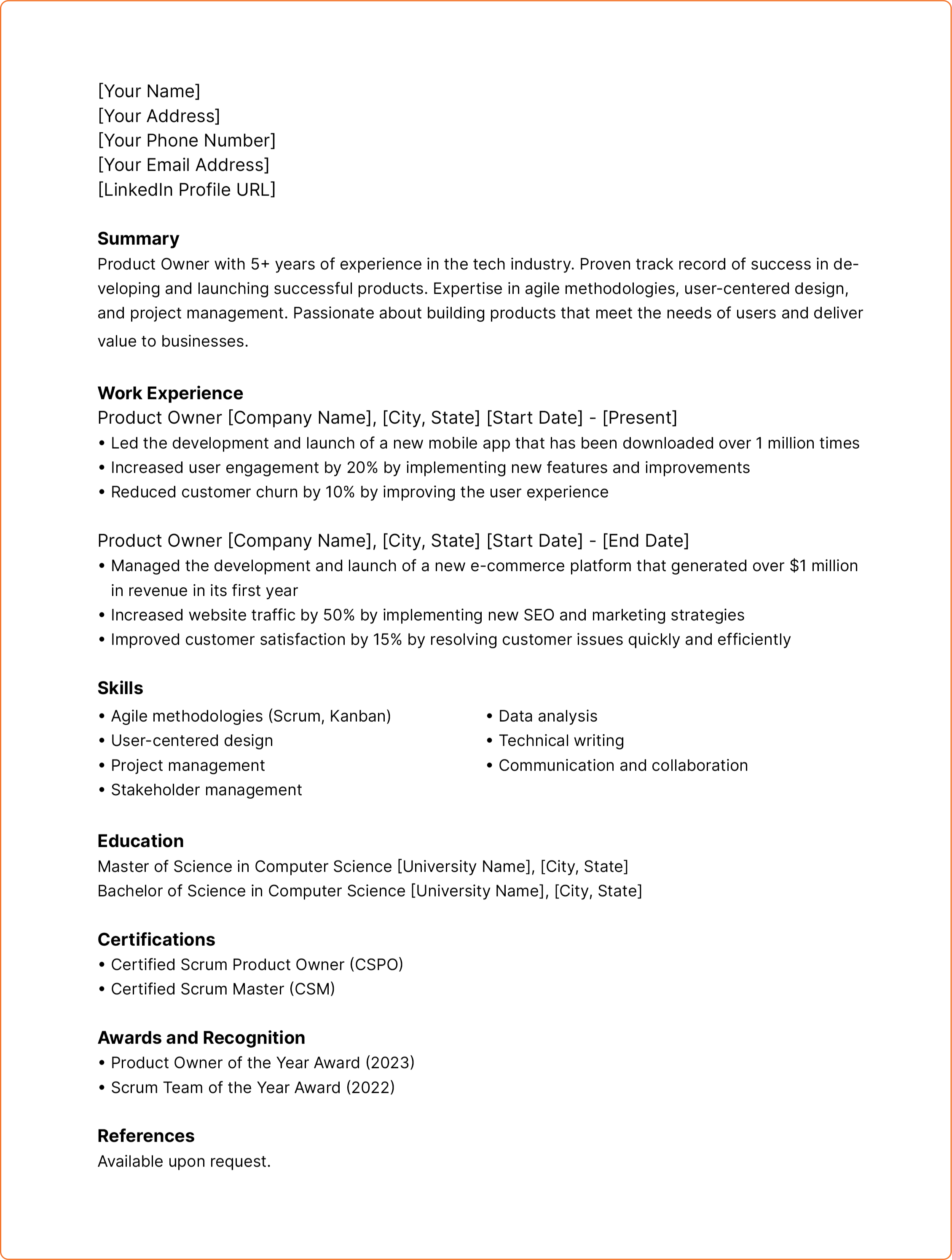 Product Owner Resume Hacks: How to Write a Resume That Gets Noticed